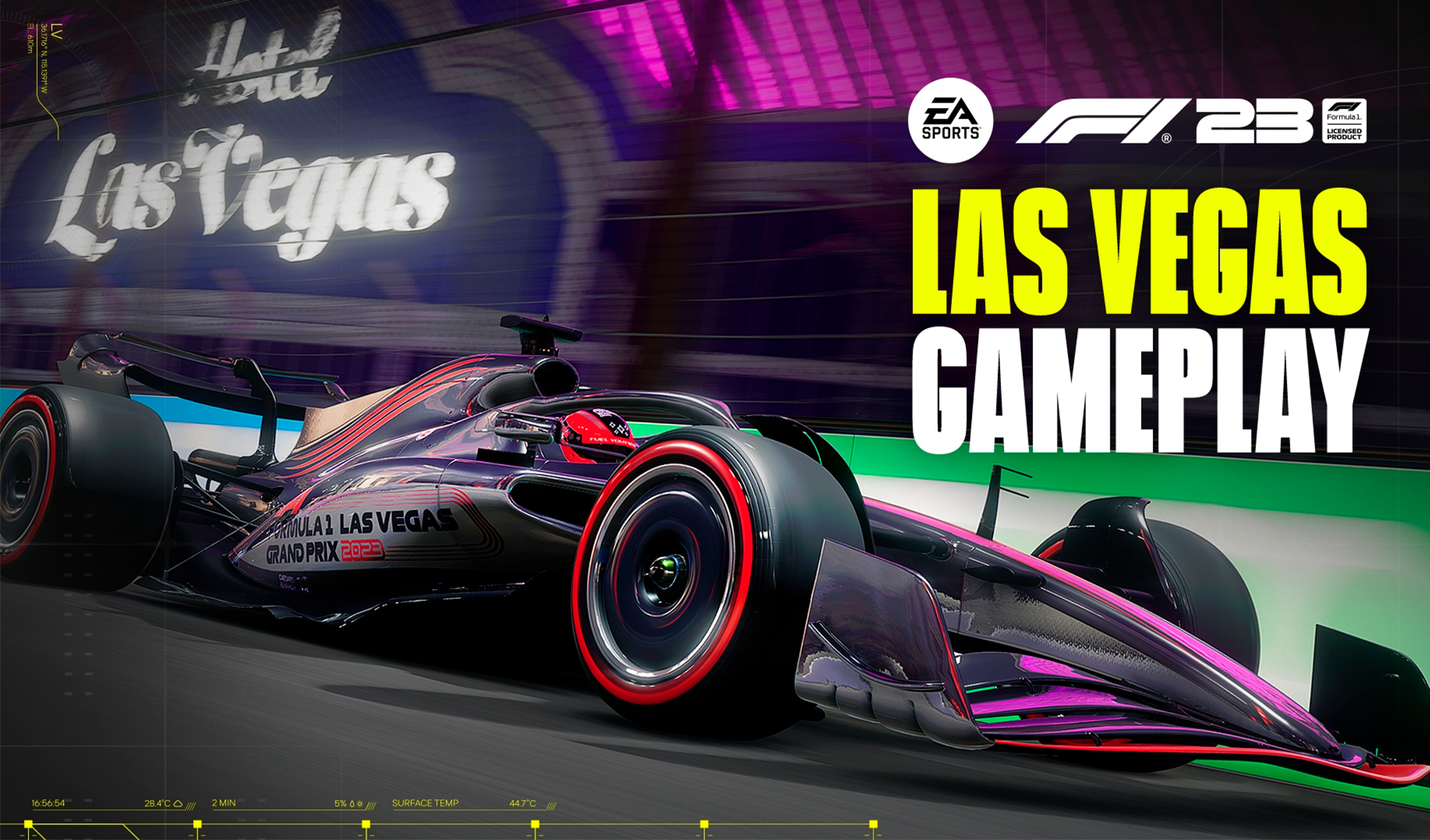 EA SPORTS F1® 23 revela primeiros detalhes de Las Vegas Strip | Mundo Zero